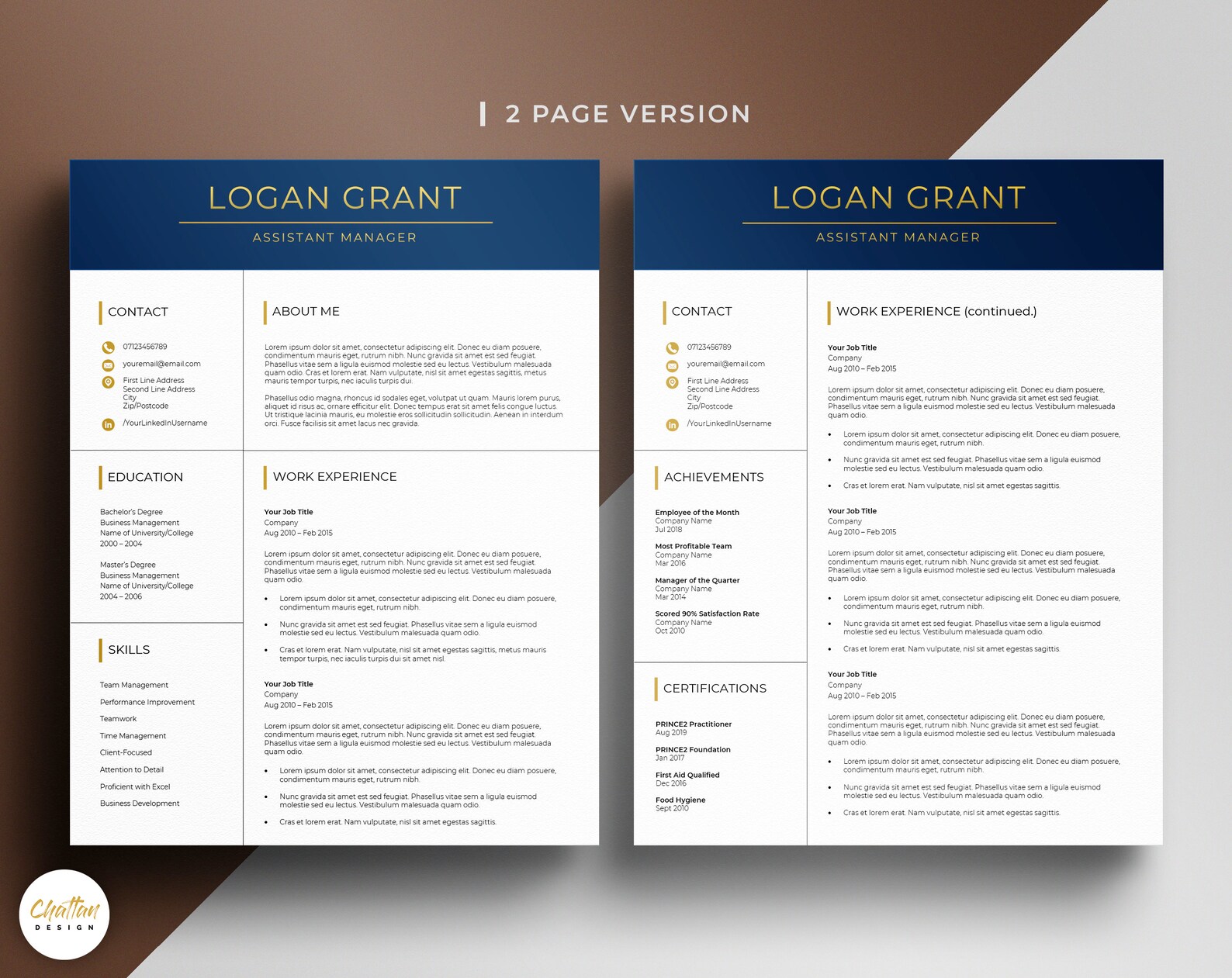 Professional & Modern Resume Template, Resume Templates for Ms Word ...