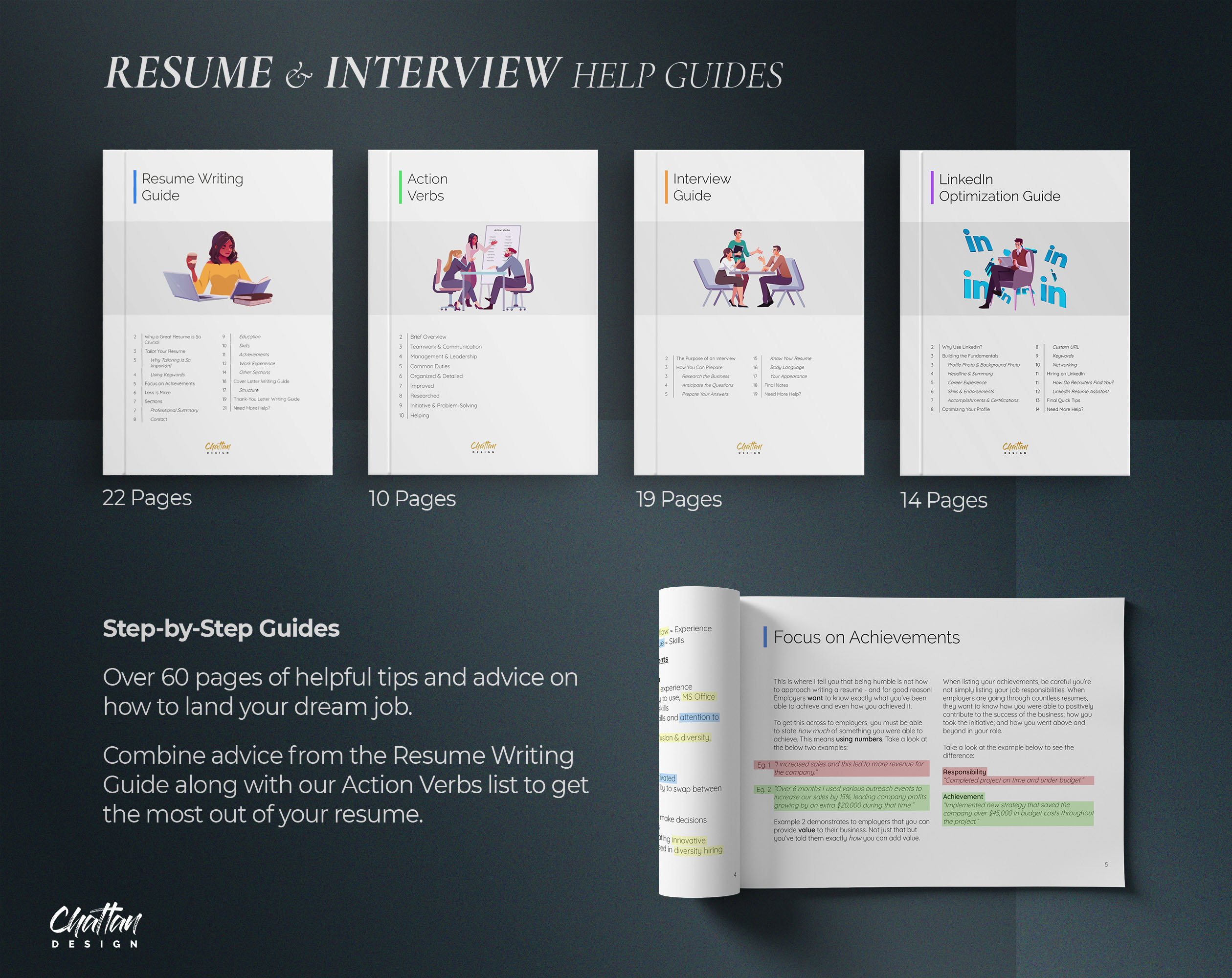 5x ATS Resume Bundle Package, CV Templates for Ms Word, Mac Pages ...
