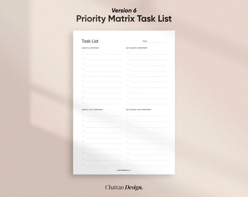 Minimalist to Do List Template, Simple Productivity Tasks Printable ...