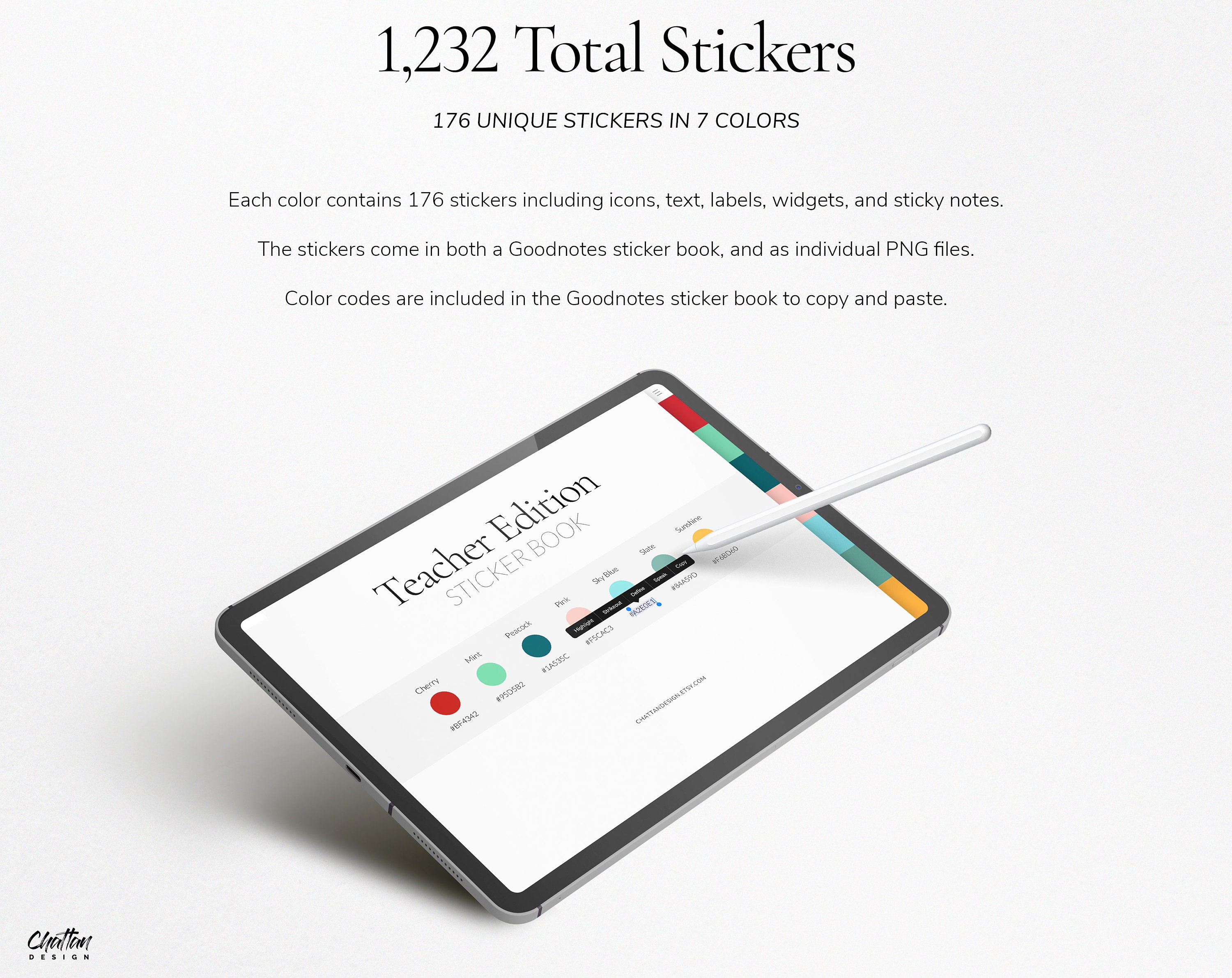 Teacher Digital Stickers in PNG Goodnotes Sticker Book Notability ...