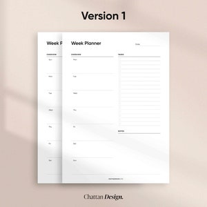 Weekly Planner Printable Week Schedule to Do List, Instant Download ...