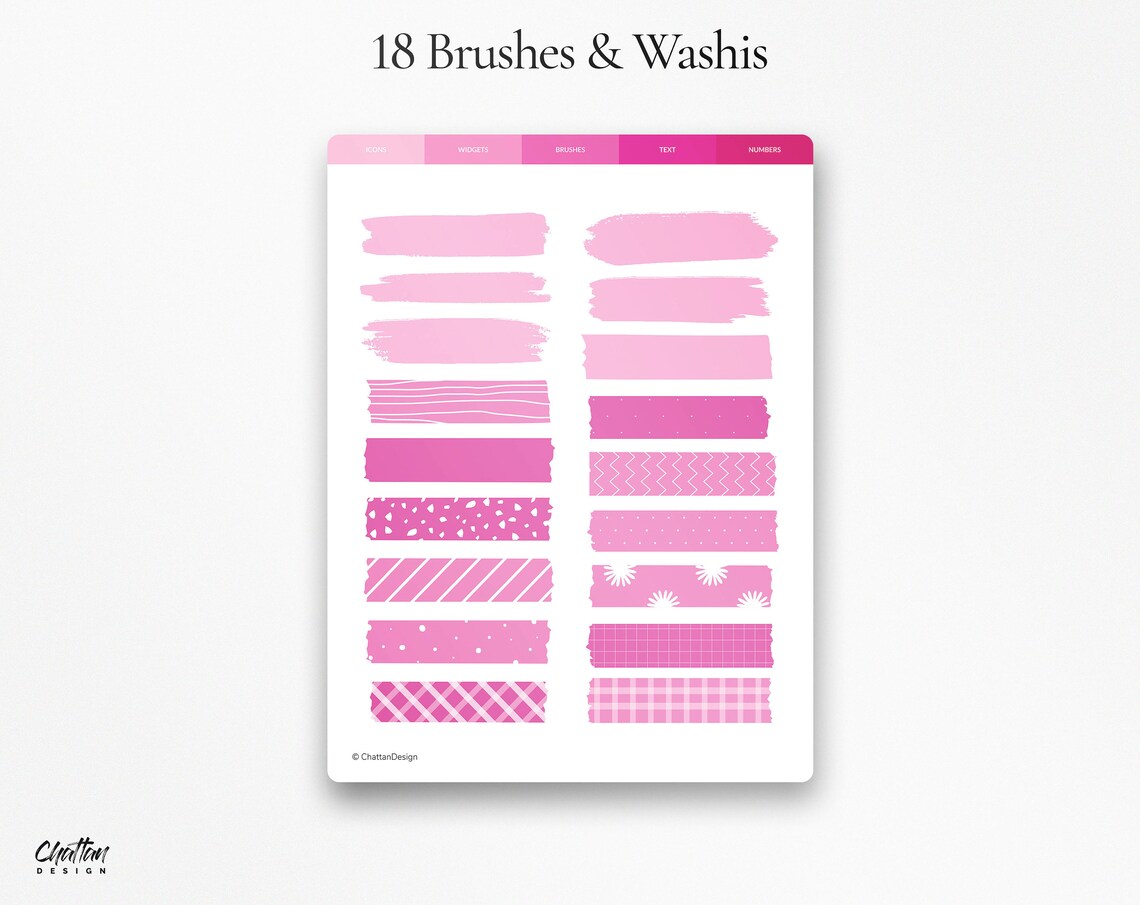 600 Pink Themed Digital Stickers for Goodnotes Individual | Etsy