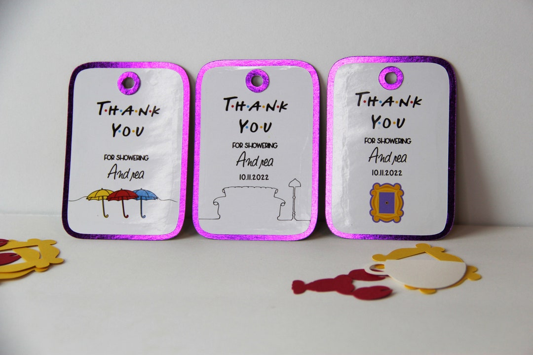 Personalized FRIENDS Themed Gift Tag for Bridal, Baby Shower, Birthday ...