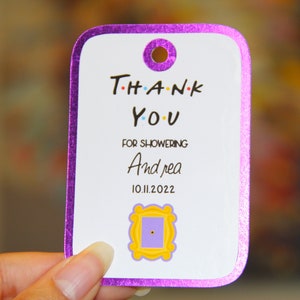 Personalized FRIENDS Themed Gift Tag for Bridal, Baby Shower, Birthday ...