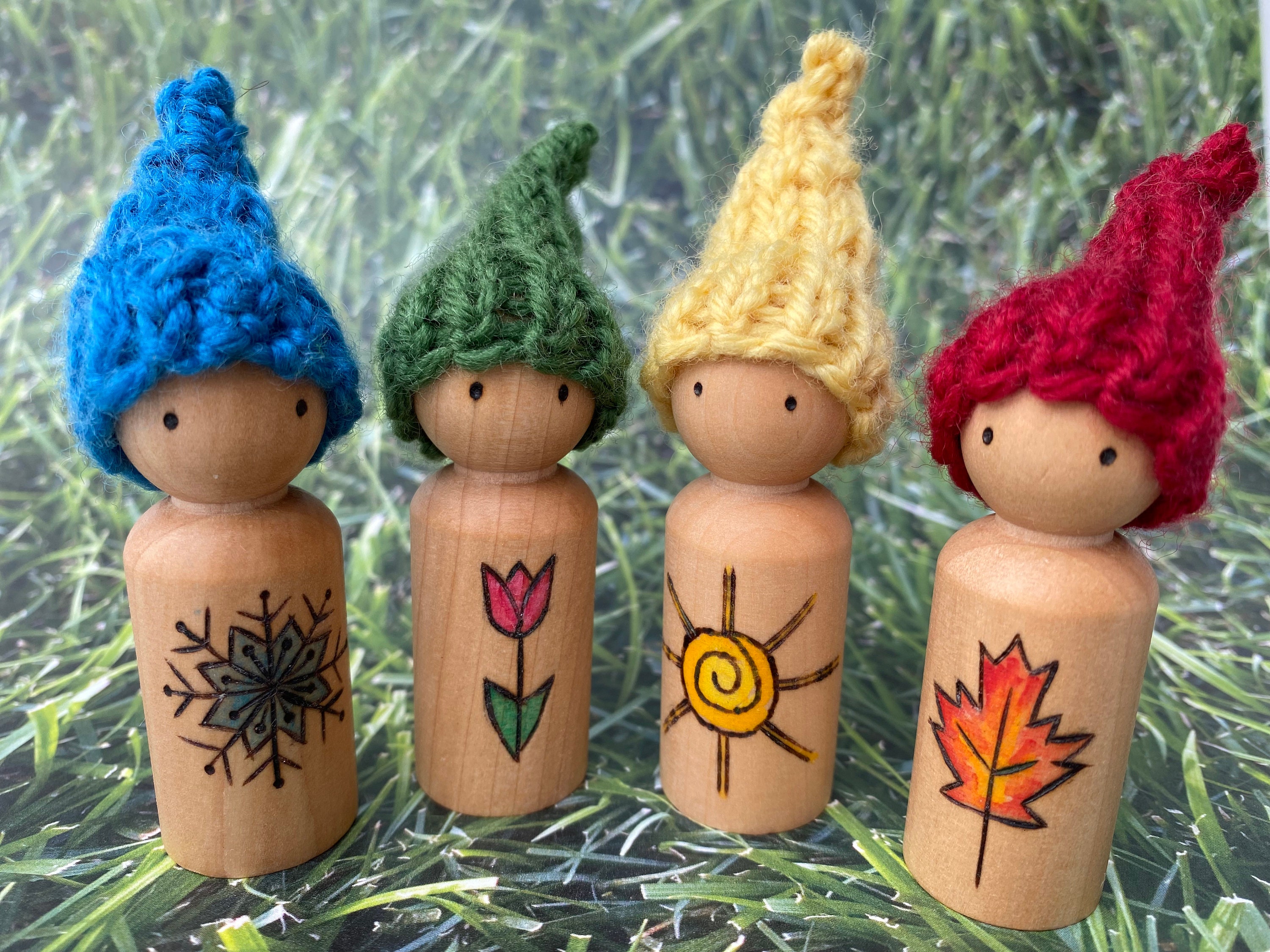 Seasons Peg Dolls - Etsy
