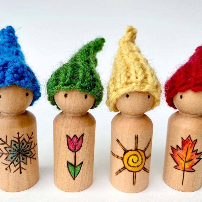 Seasons Peg Dolls - Etsy