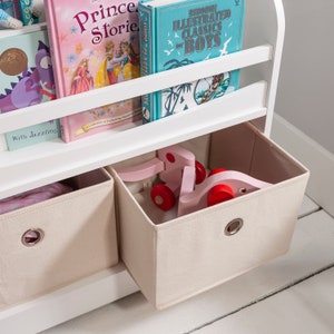 Jorunn Book Storage Organiser With Pull Out Cloth Drawers - Etsy UK
