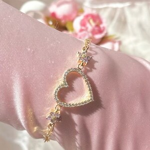Gold Plated Princess Heart Bracelet/comes Beautifully Gift Wrapped ...