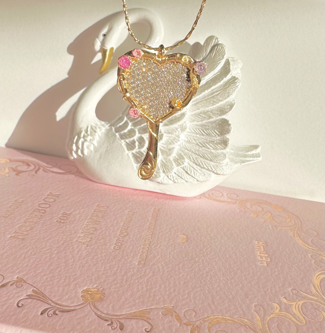 Mirror Necklace/handmade/comes Beautifully Gift Wrapped/zirconia ...