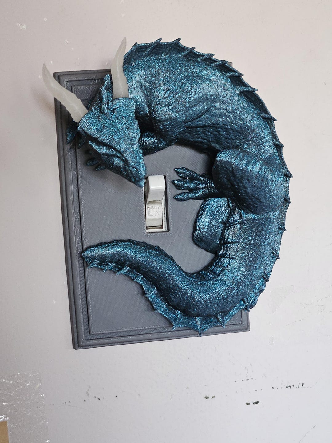 Dragon Light Switch Cover - Glow in the Dark Horns - Home Decor ...