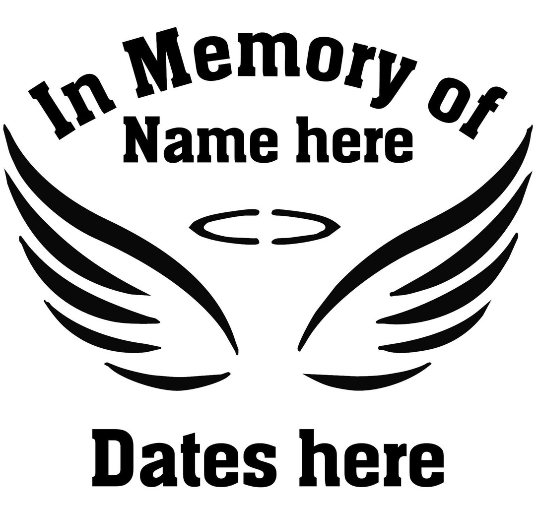 Personalized Memorial Decals - Etsy
