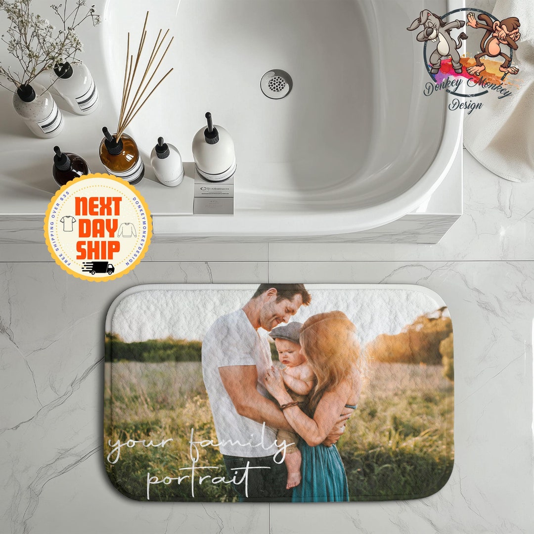 Custom Bathroom Mat, Personalized Bath Mat, Custom Photo Mat, Custom ...