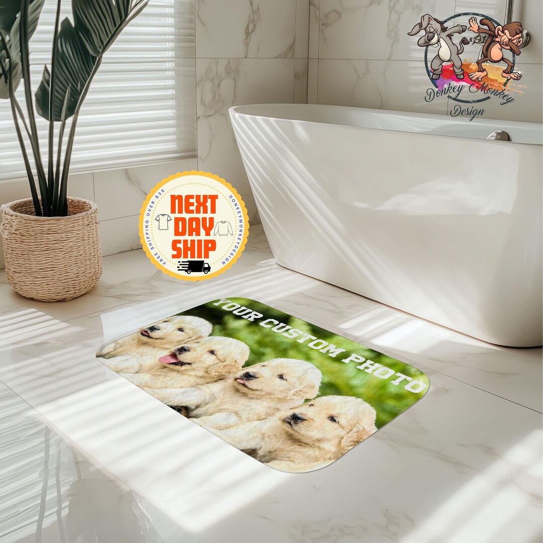 Custom Photo Bath Mat, Personalized Rug, Bathroom Decoration ...