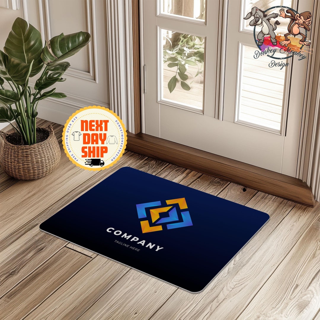 Custom Logo Doormat, Business Logo Doormat, Company Logo Design ...