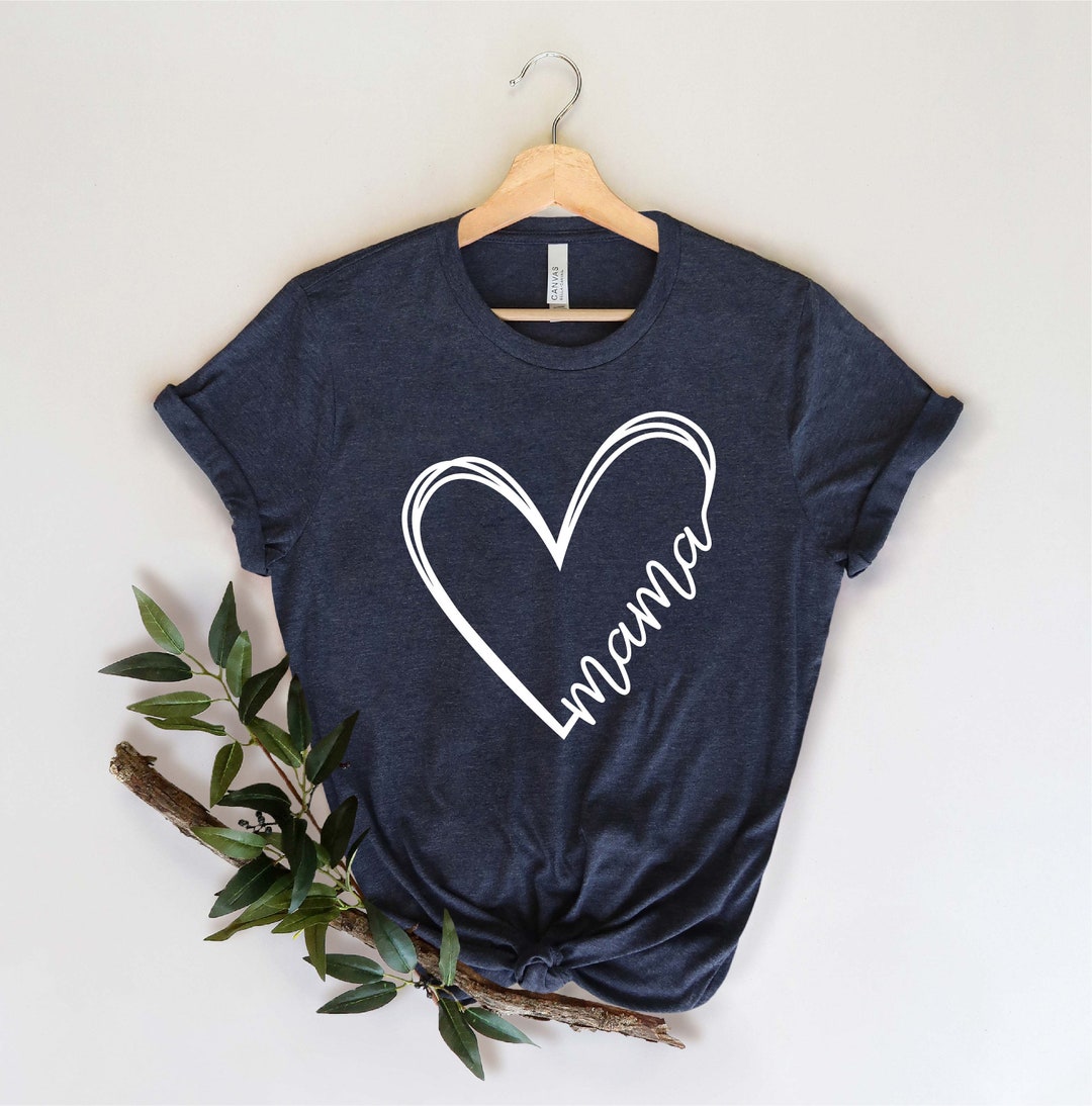 Heart Shirt, Mama Love Shirt, Mama Shirt, Mom Life Outfit, Working Mom ...