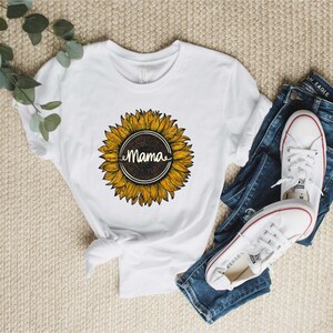 Sunflower Mama Shirt, Mom Life Shirt, Mothers Day Gift, Floral Mama ...
