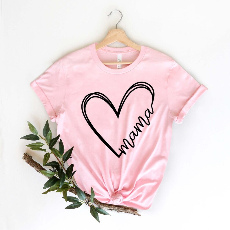 Heart Shirt Mama Love Shirt Mama Shirt Mom Life Outfit - Etsy