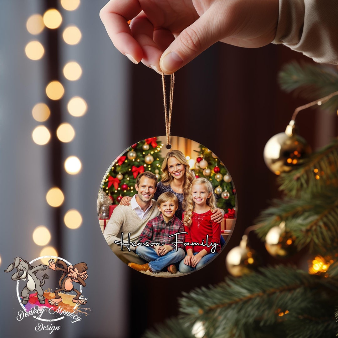 Custom Photo Christmas Ornament, Personalized Family Photo Ornaments ...