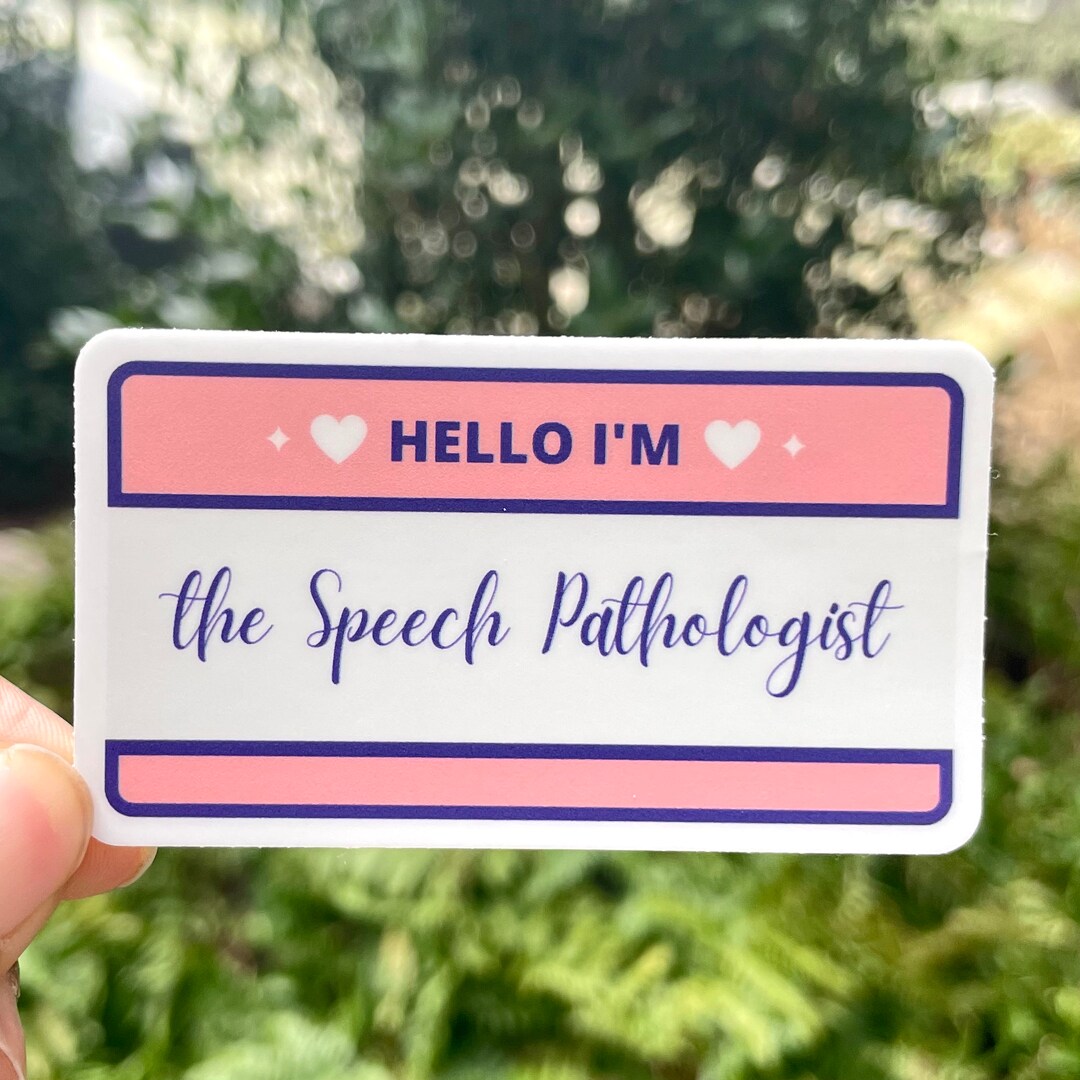 Hi, I'm the Speech Pathologist Name Tag Sticker (33) - Etsy