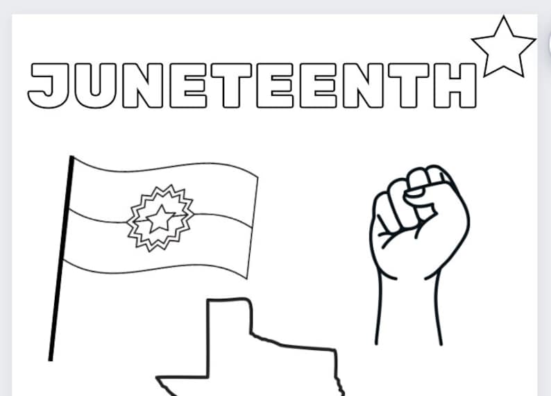 Juneteenth Coloring Sheet Printable - 3 Included, Juneteenth ...