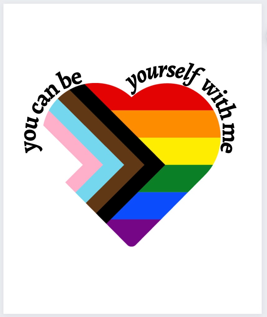 You Can Be Yourself Safe Space LGBTQIA PDF Poster - Etsy