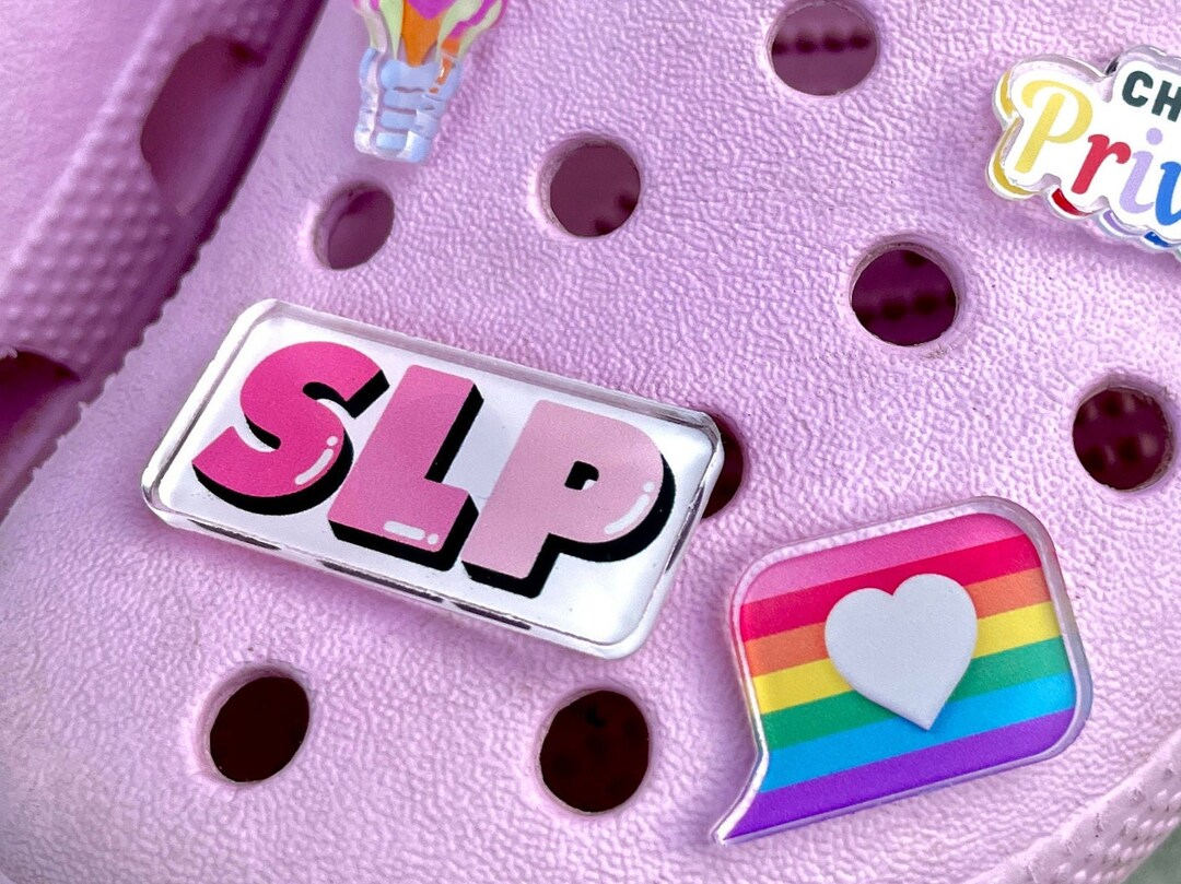 Pink Gradient SLP Croc Charm, SLP Shoe Charms, SLP Gift, Speech ...