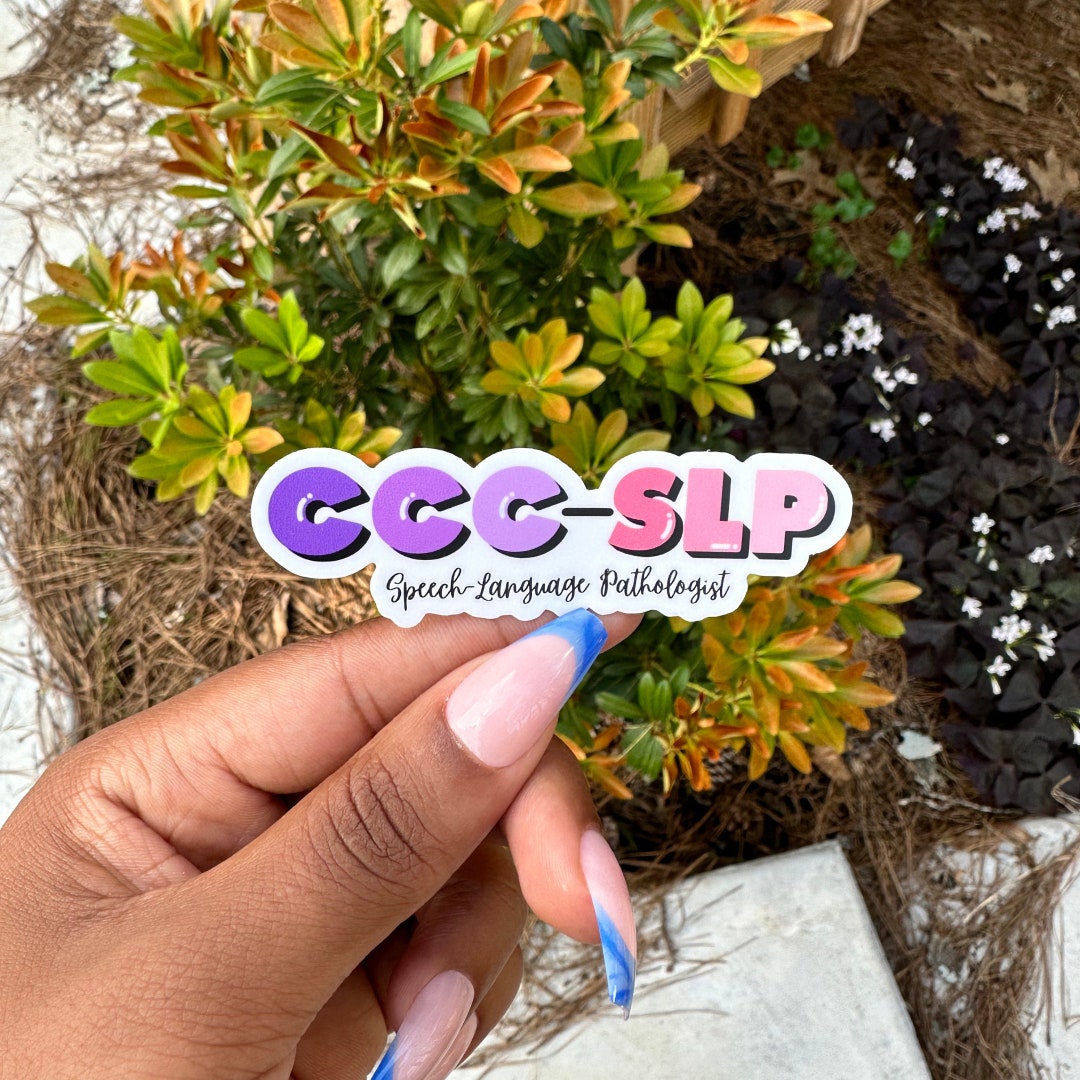 Purple & Pink CCC-SLP Sticker 128, SLP Sticker, Speech Pathologist ...