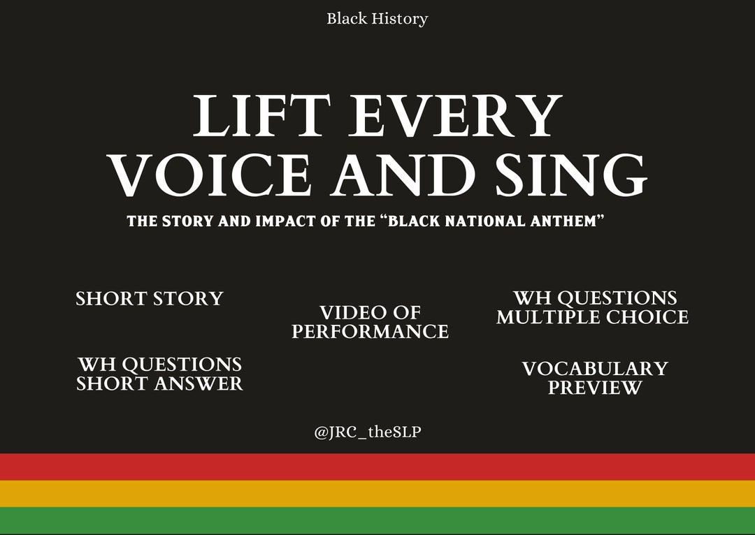 BOOM DECK Lift Every Voice and Sing the Black National Anthem, Black ...