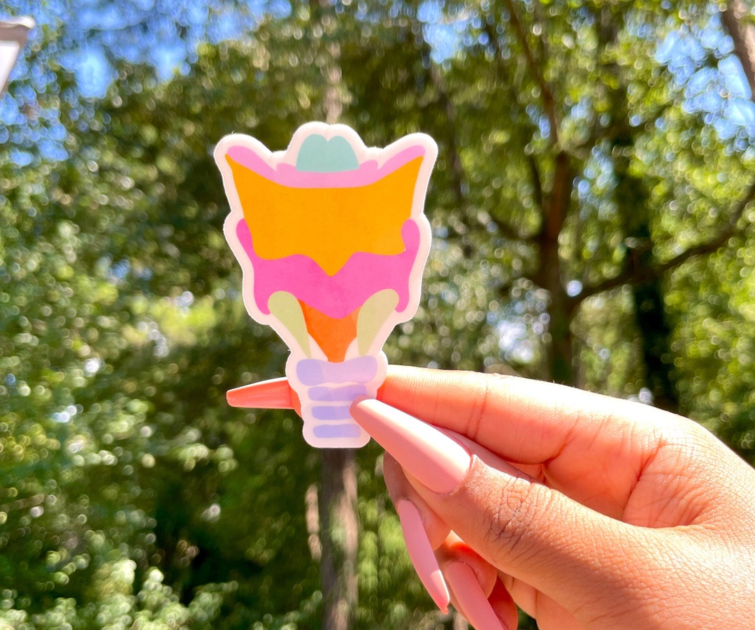 Larynx Color Block Sticker (101), SLP Sticker, Med Slp Sticker, Speech ...