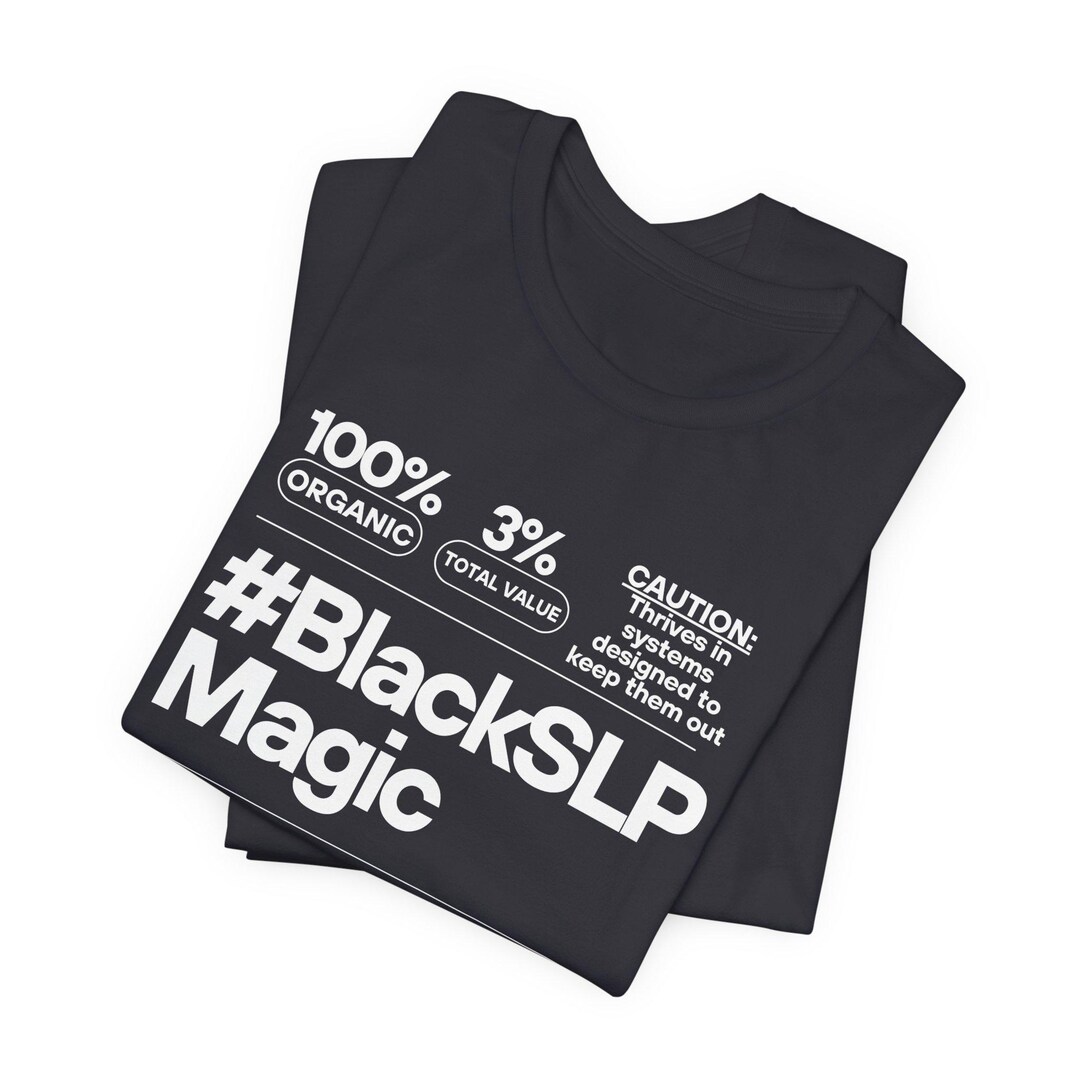 Black SLP Magic Shirt Ingredients Design Speech Language Pathologist ...