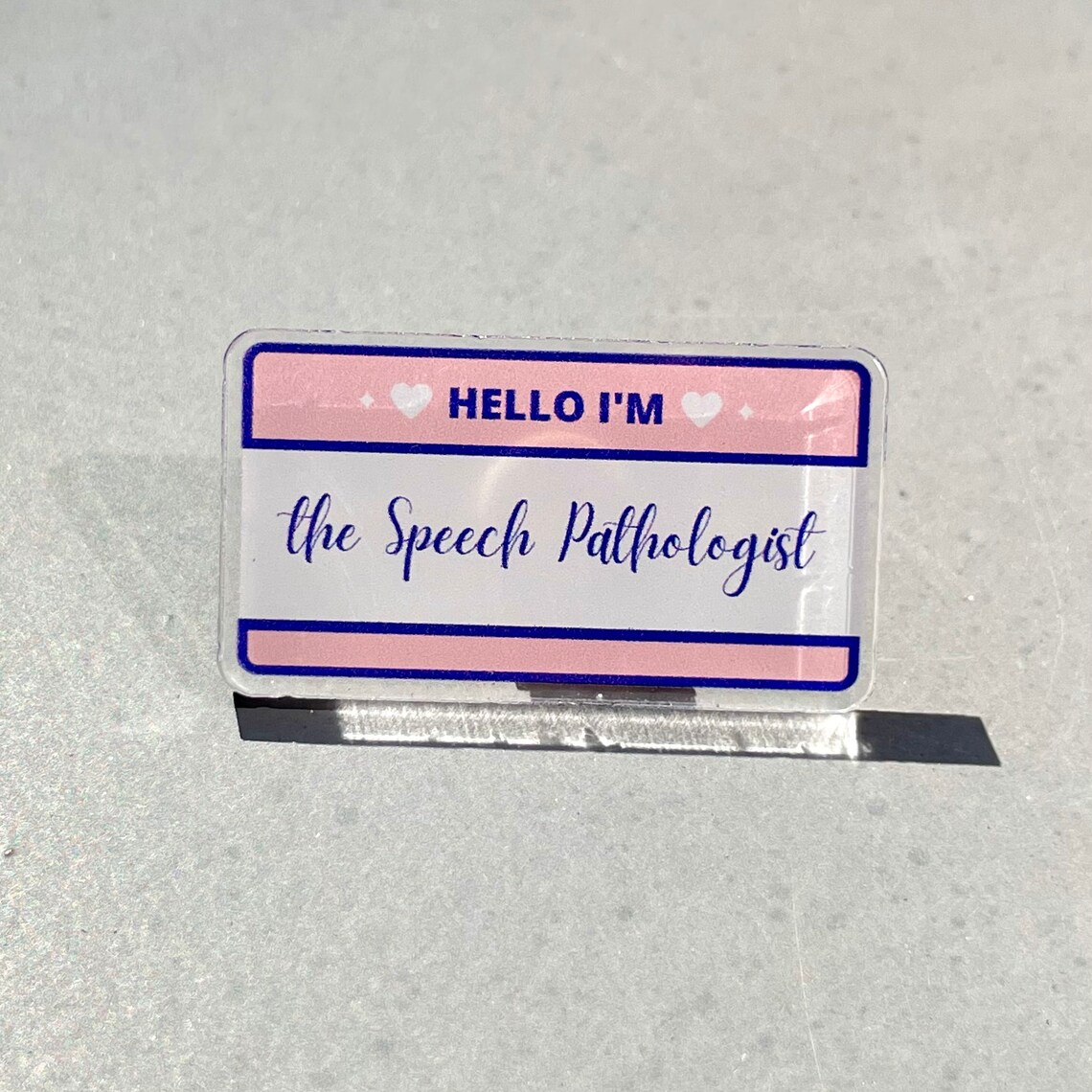 SLP Name Tag Acrylic Pin SLP Pin SLP Lanyard Pin Slp Lapel - Etsy