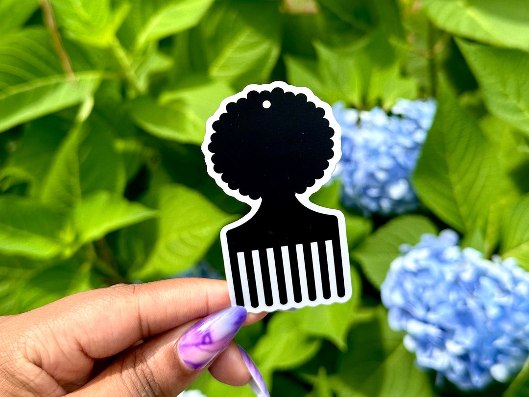 Afro Pick Sticker, Afro, Hair Pick, Natural Hair, Black Hair, Black ...