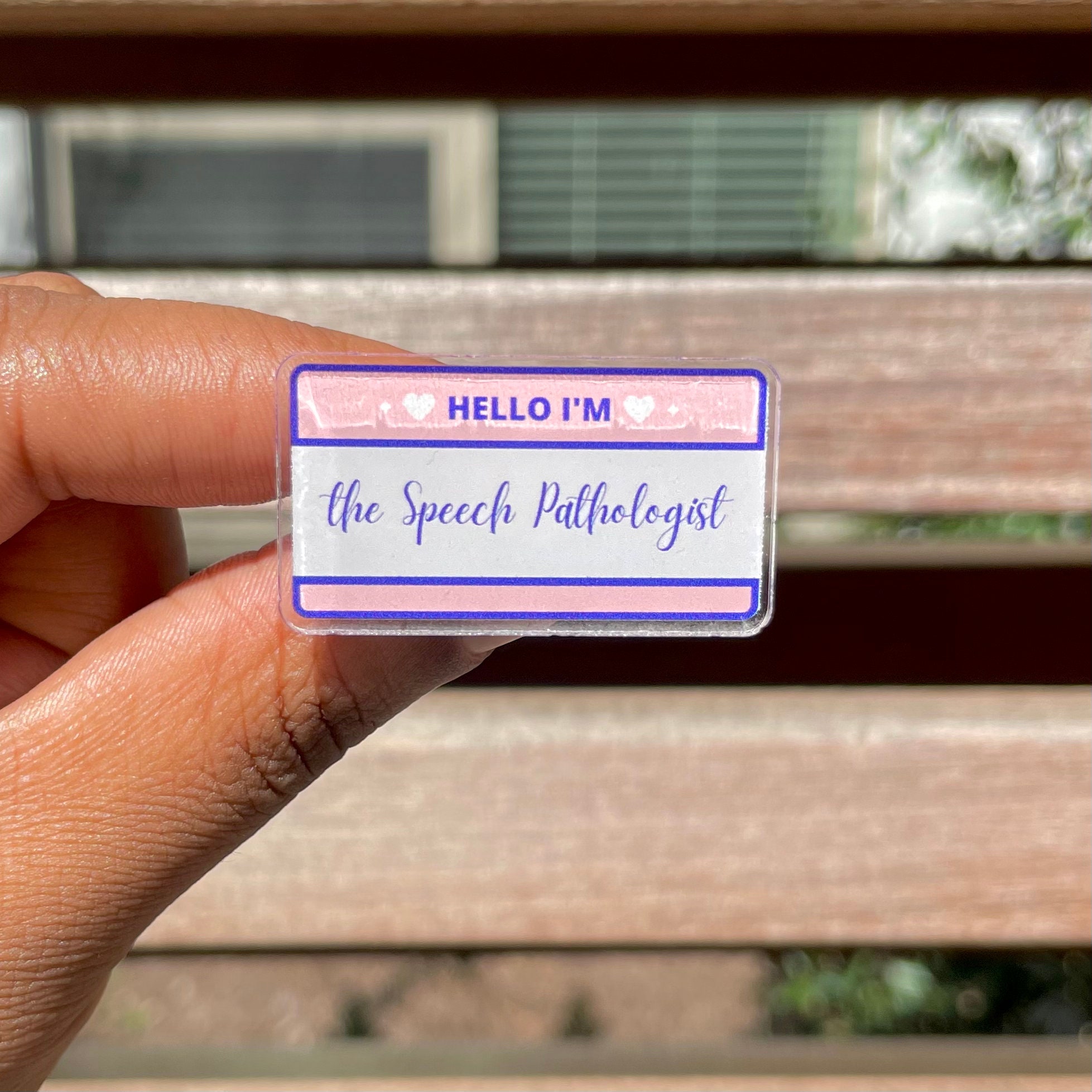 SLP Name Tag Acrylic Pin SLP Pin SLP Lanyard Pin Slp Lapel - Etsy Australia