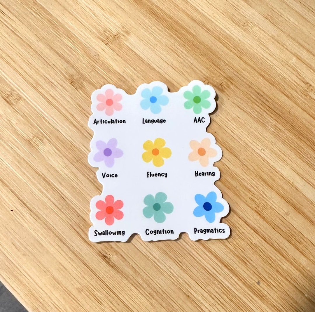 Floral SLP Big 9 Sticker (131), Colorful Flowers - Etsy