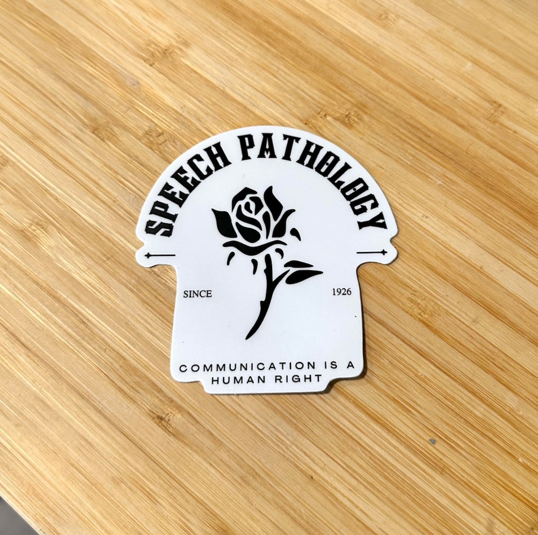 Speech Pathology Rose Graphic Sticker (132), Communication is A Human ...