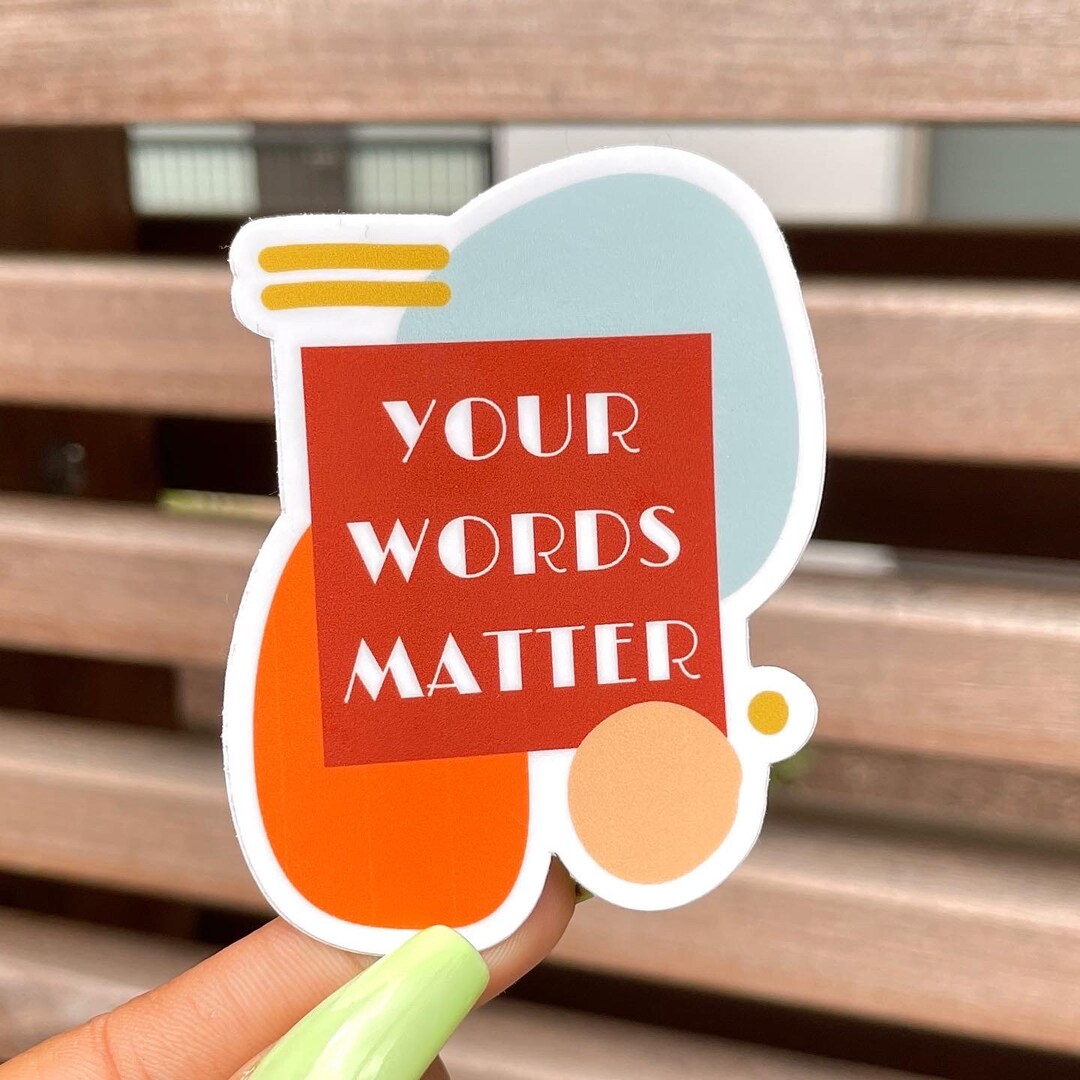 Your Words Matter Sticker (30), Abstract Sticker, SLP Sticker, SLP ...