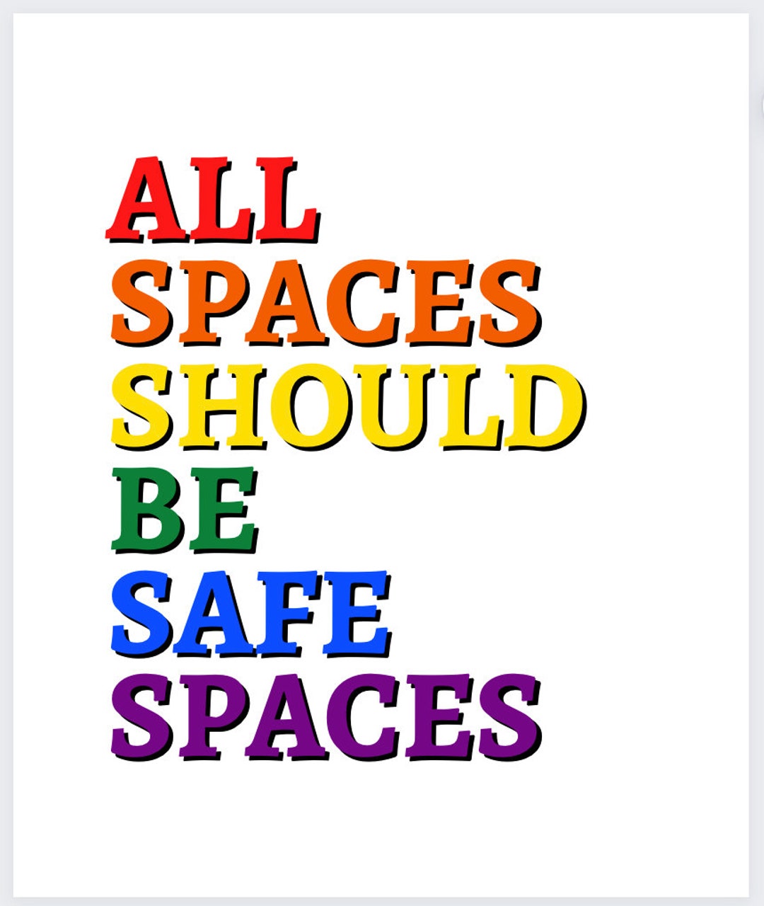 All Spaces Should Be Safe Spaces PDF Poster - Etsy