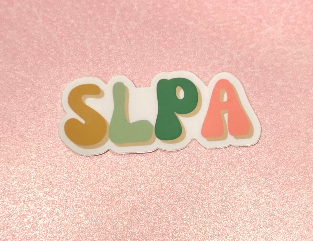 SLPA Sticker (35), Pink & Green, Speech Pathology Assistant, Speech ...