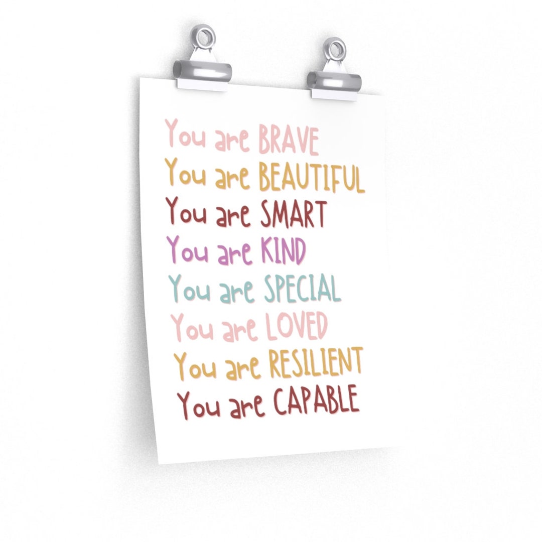 You Are... Affirmations Premium Matte Poster - Etsy