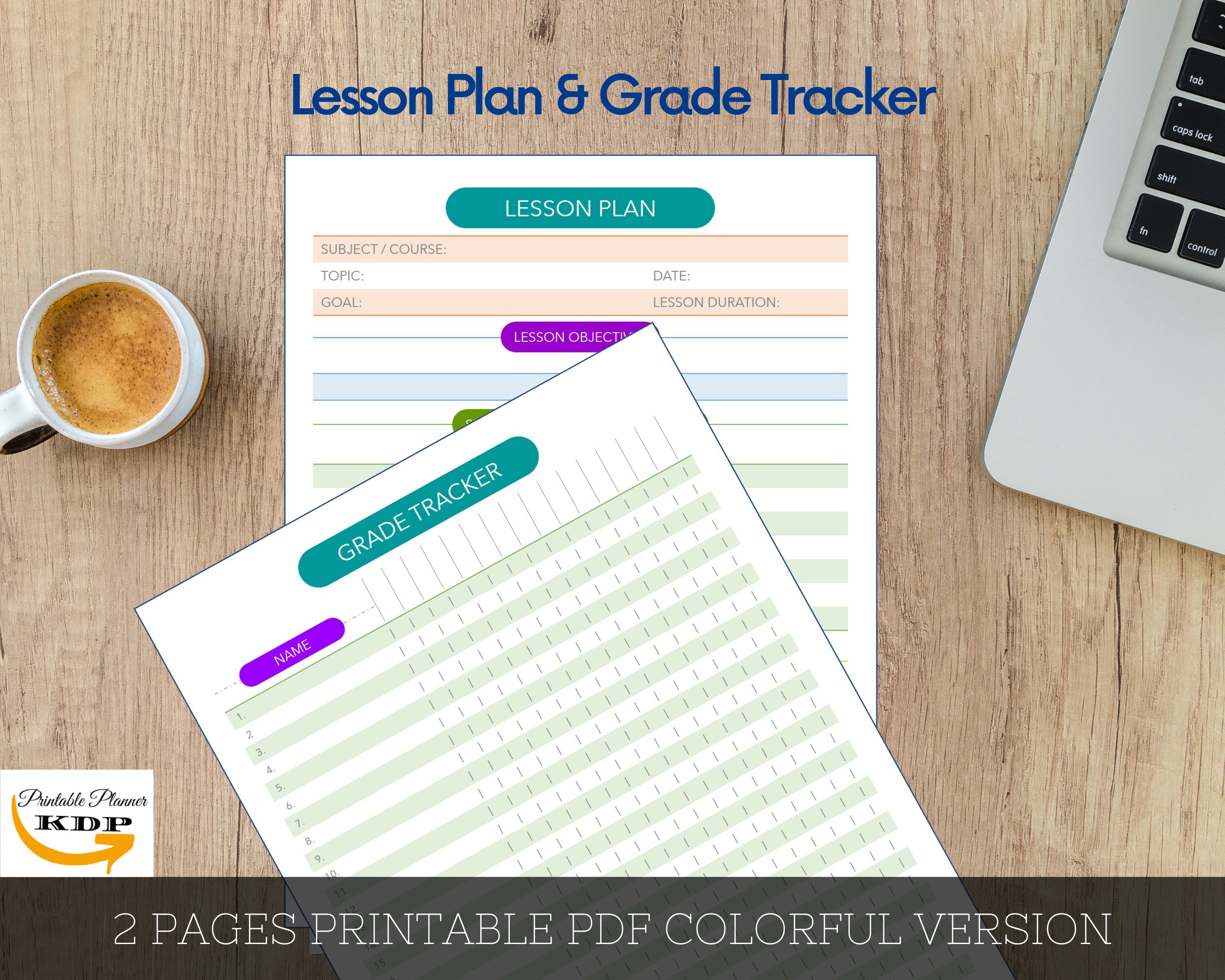 Teacher Planner Template, Teacher Lesson Plan Template, Printable ...