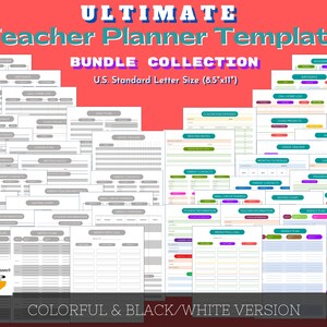 Printable Ultimate Teacher Lesson Planner Template, Printable Planner ...