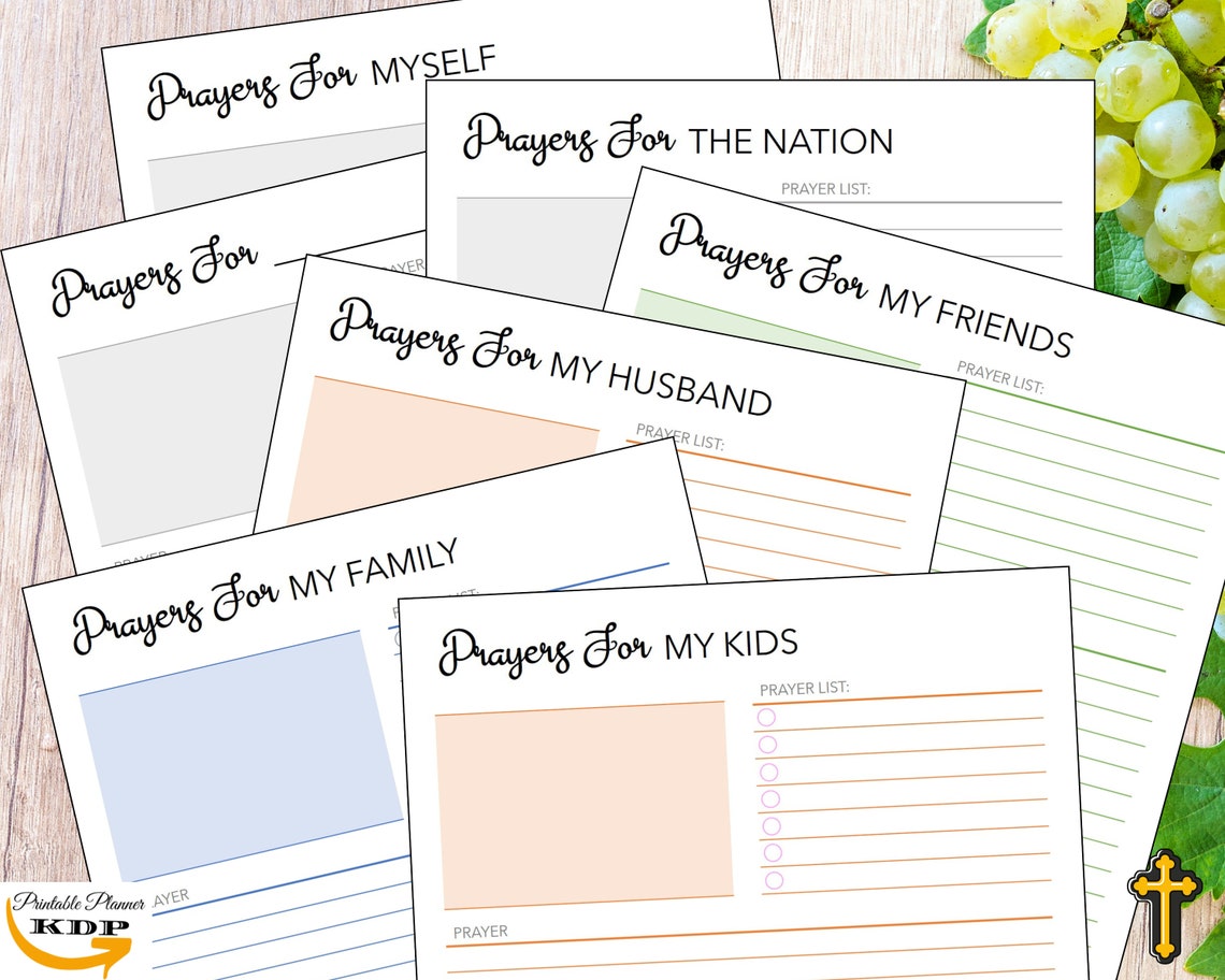 Printable Prayer for Templates, U.S. Standard Letter Size 8.5x11, PDF ...