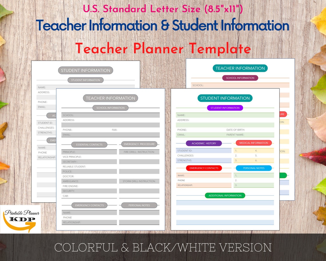 Printable Ultimate Teacher Lesson Planner Template, Printable Planner ...