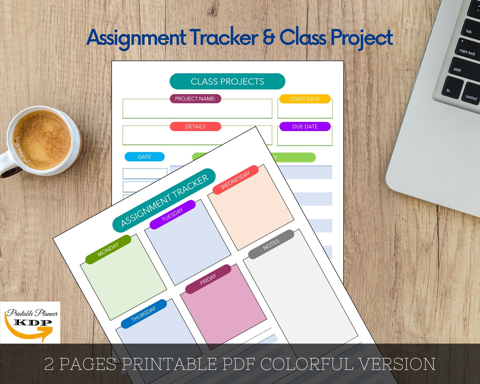 Printable Assignment Tracker, Class Project Tracker, Teacher Lesson ...