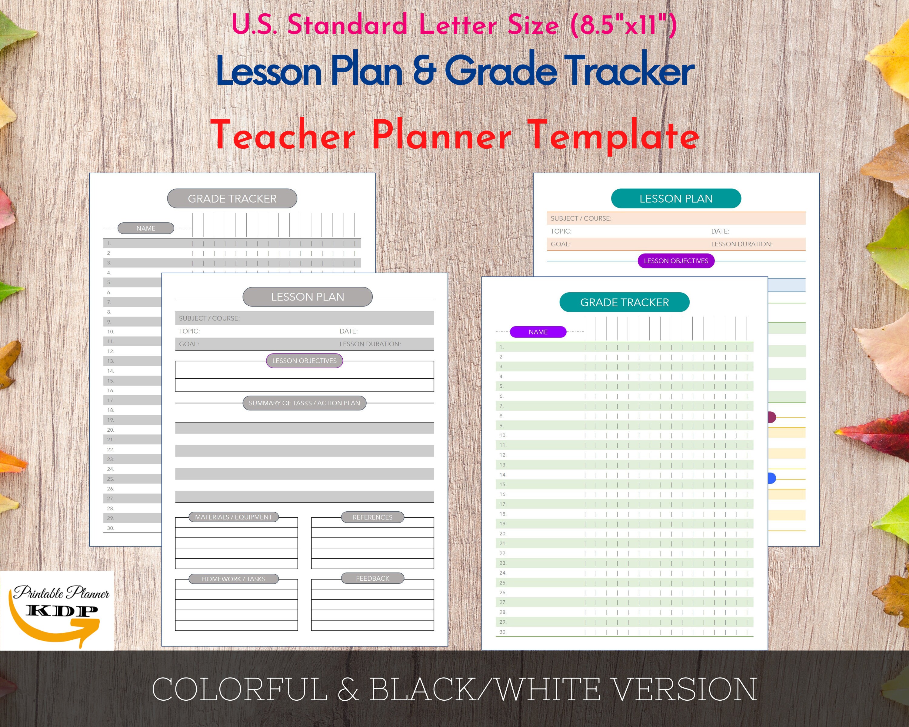 Printable Ultimate Teacher Lesson Planner Template, Printable Planner ...