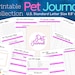 Printable Pet Journal Template Collection, Pet Wellness Care, Pet ...