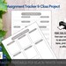 Printable Assignment Tracker, Class Project Tracker, Teacher Lesson ...