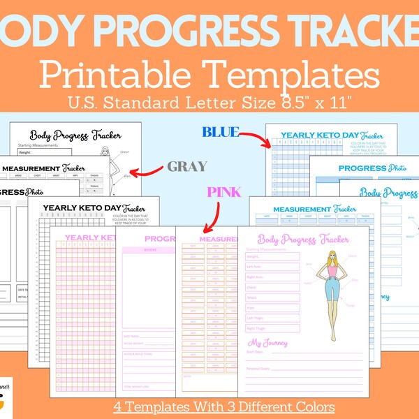 Body Progress Chart - Etsy UK