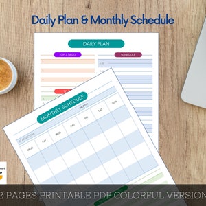 Printable Teacher Planner Template Daily Planner Monthly | Etsy
