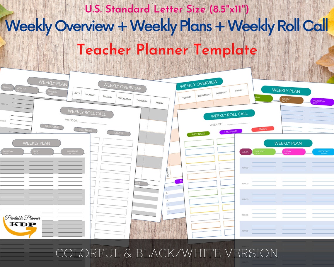 Printable Ultimate Teacher Lesson Planner Template, Printable Planner ...